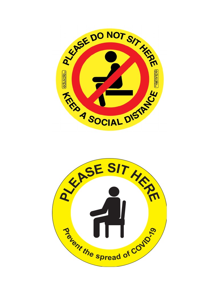 Sit Here Signage | PDF
