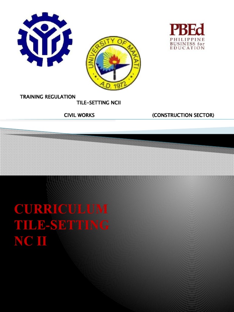 Tile-Setting NC II Training Standards | PDF | Tile