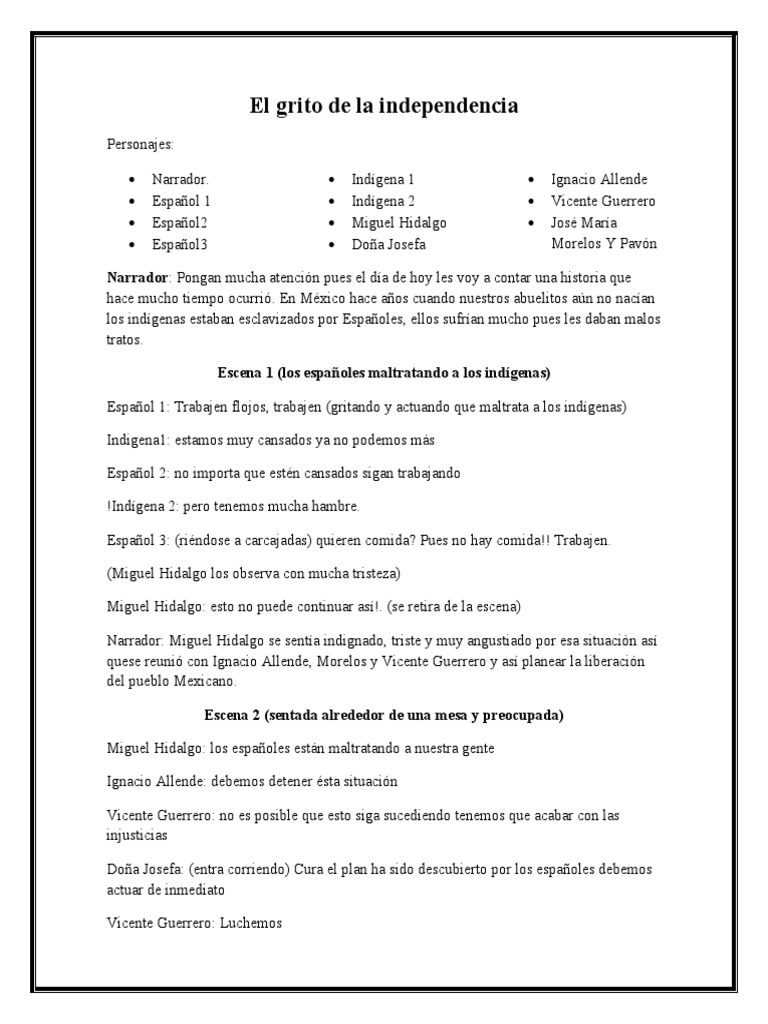 El Grito de La Independencia | PDF | México
