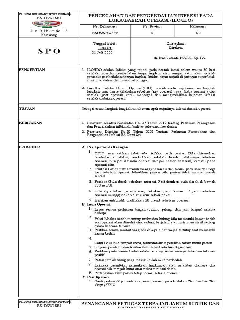 Spo Pencegahan Ido | PDF