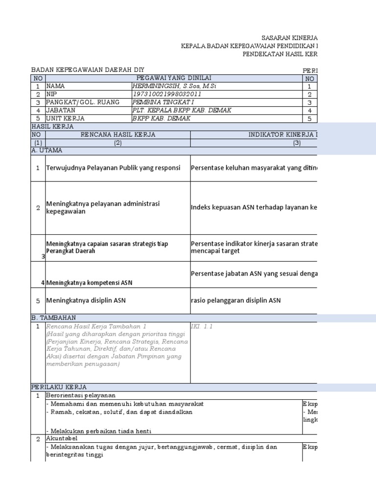 Form SKP JPT Kuantitatif | PDF