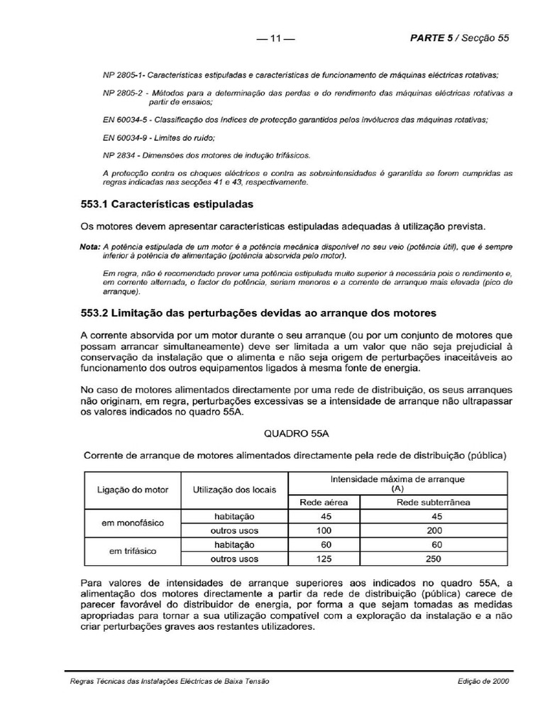 Tabelas Técnicas RTIEBT | PDF