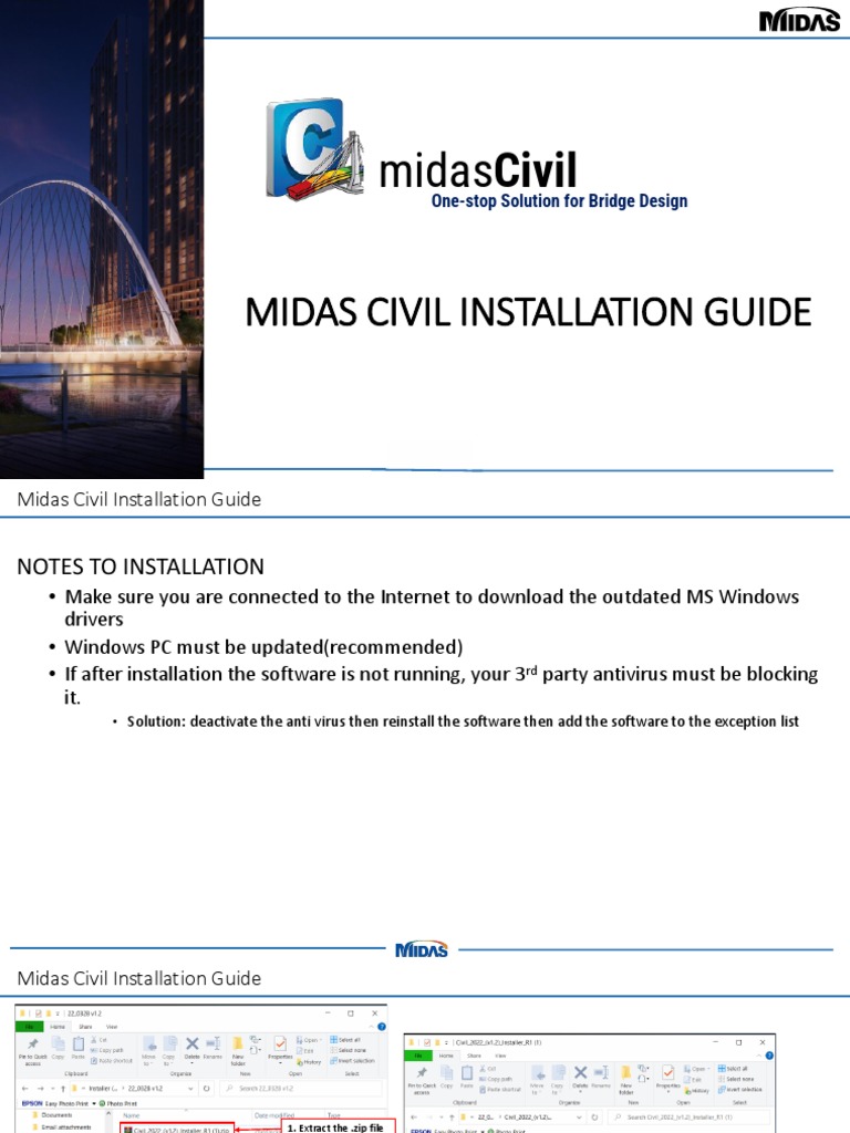 Midas Civil Step by Step Installation | PDF | Antivirus Software | Microsoft Windows
