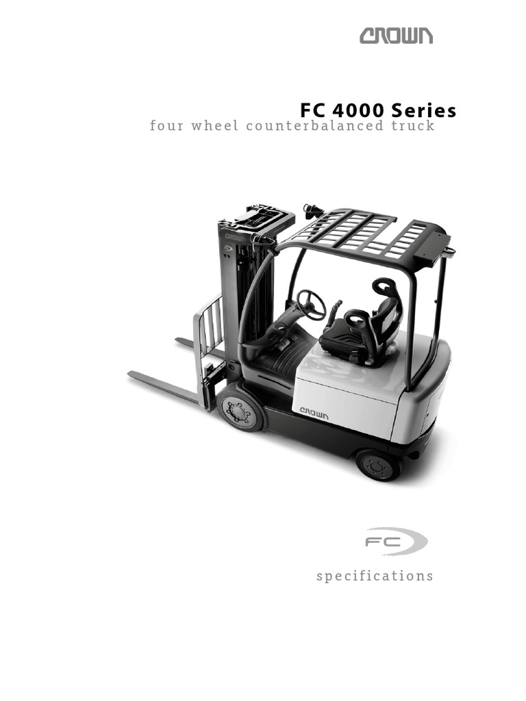 CROWN FC 4000 Series Brouchure Specifications | PDF | Axle | Elevator