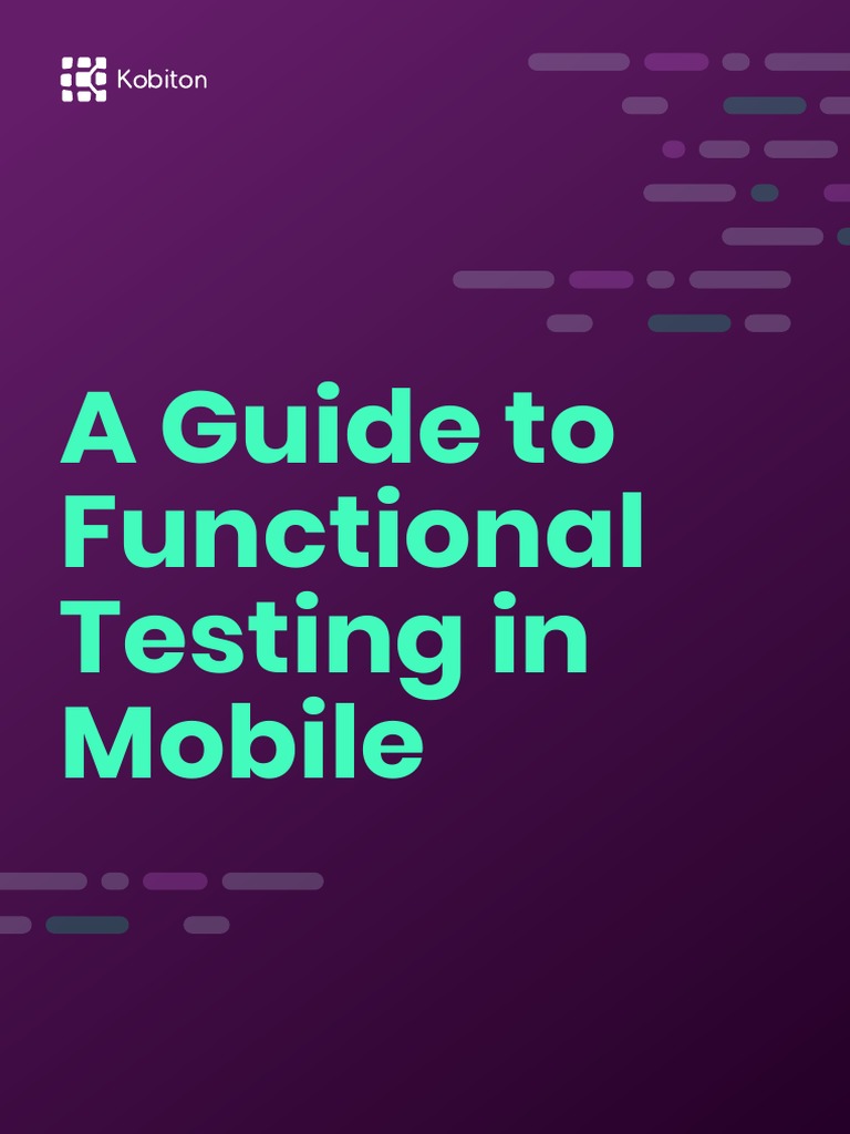 Functional Testing E Guide Pdf Software Testing Mobile App