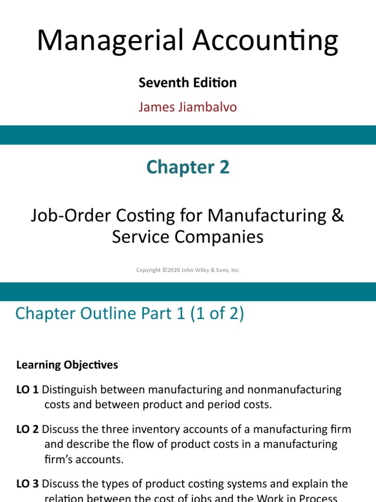 MAnRep Ch02 Job Order Costing | PDF | Lean Manufacturing | Inventory