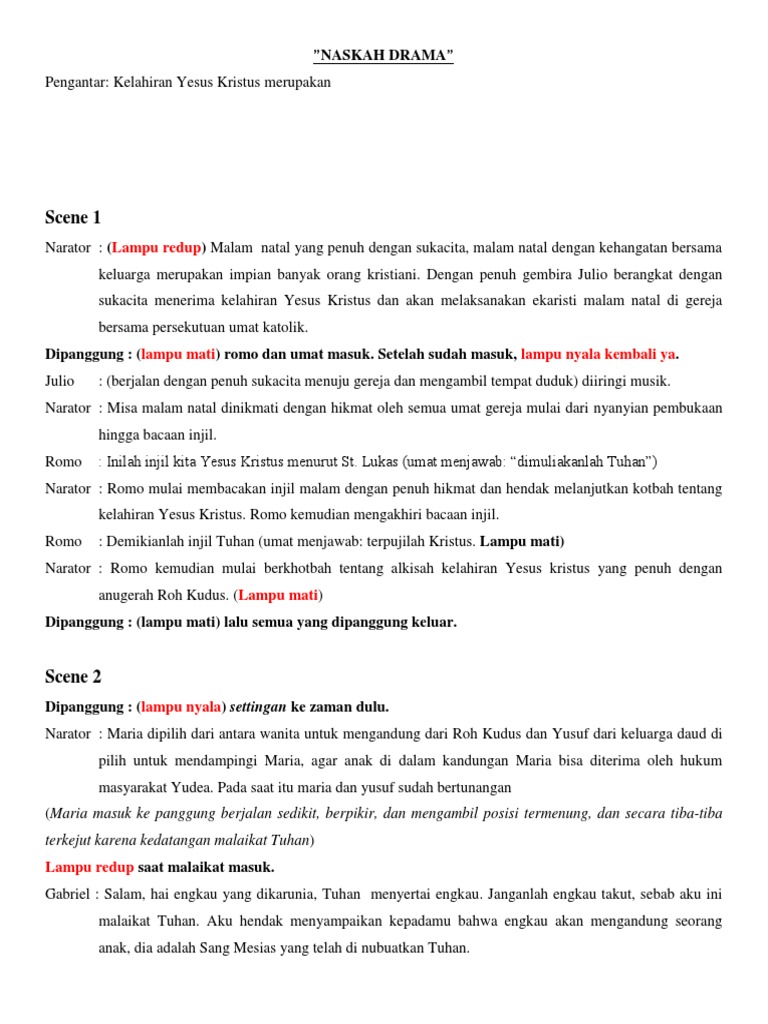 Naskah Drama Malam Natal | PDF