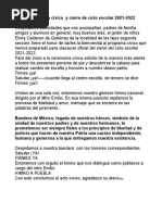 Honores Inicio de Ciclo Escolar 2674734 | PDF