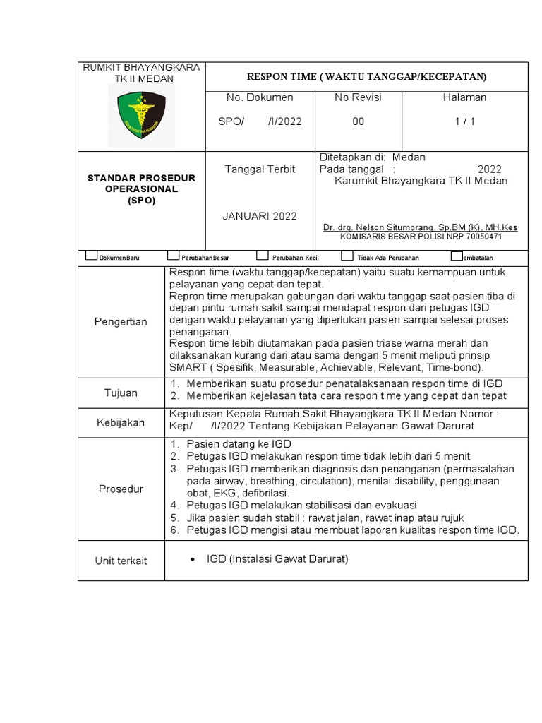 Spo Respon Time | PDF