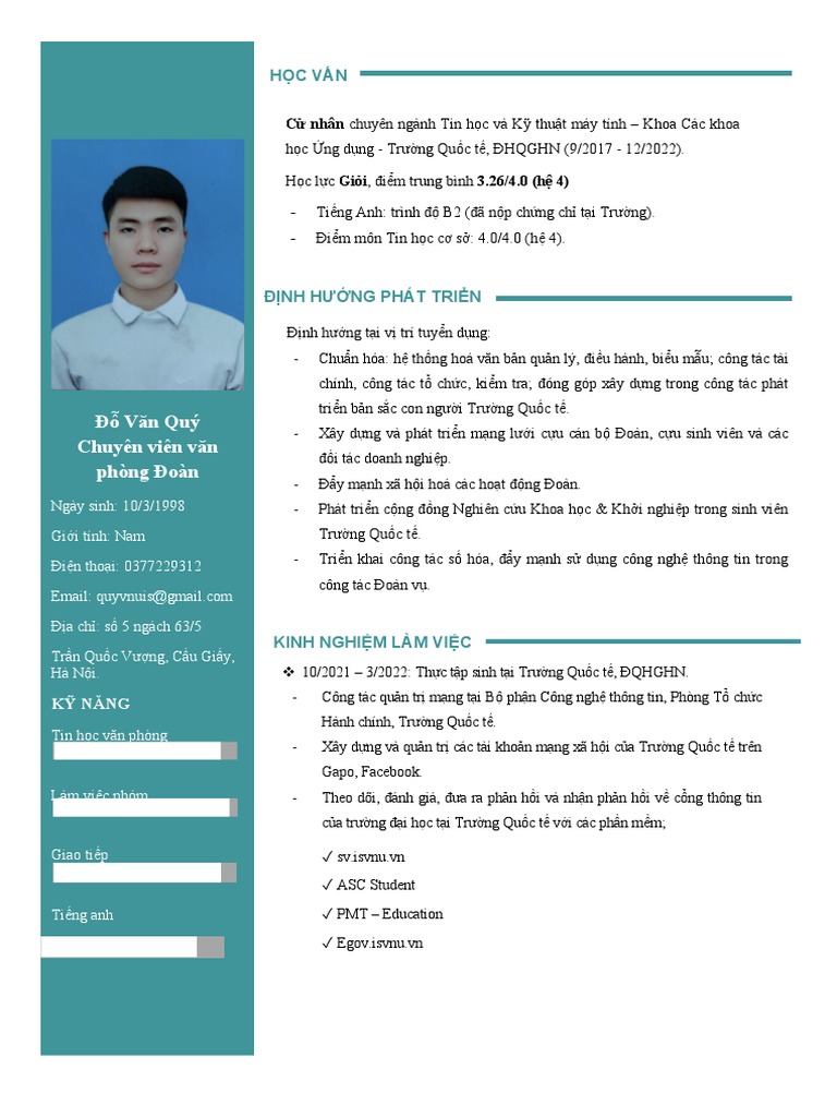 CV Dovanquy Vnuis | PDF