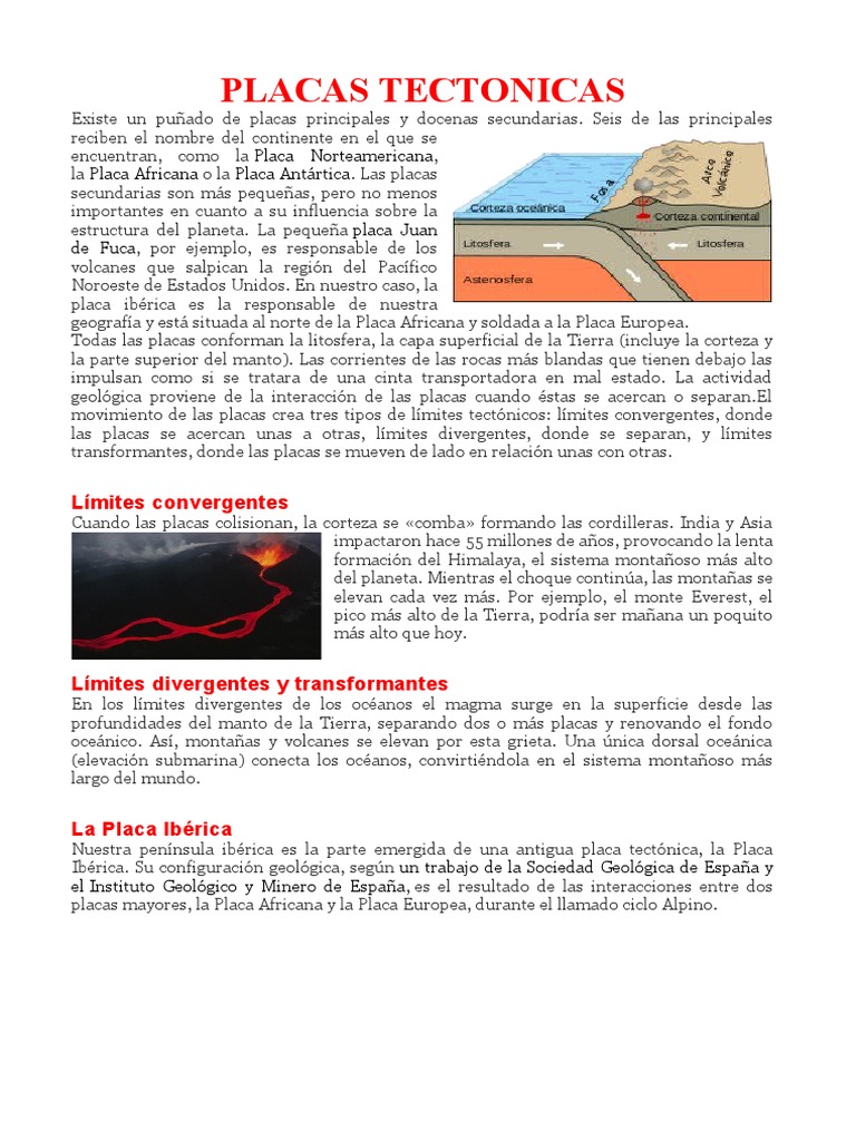 Placas Tectonicas | PDF | Placas tectónicas | Tierra