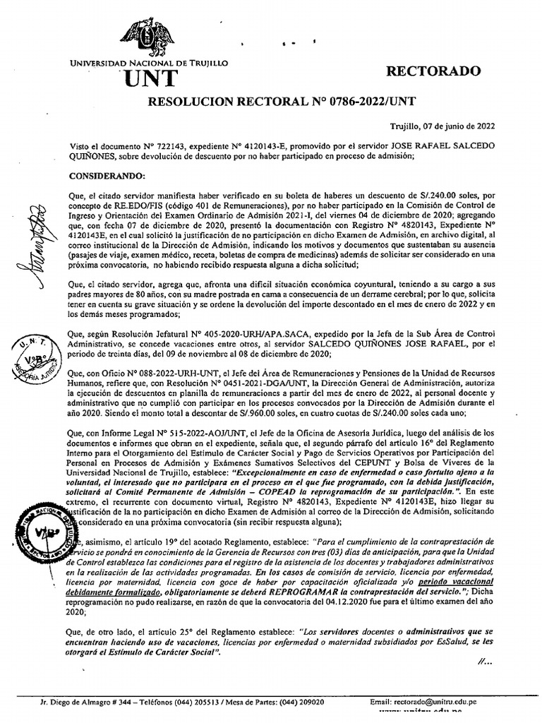 RR N 0786 2022 Unt | PDF | Justicia | Crimen y violencia