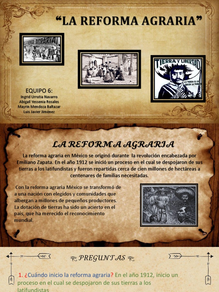 Reforma Agraria | PDF | Reforma agraria | revolución mejicana