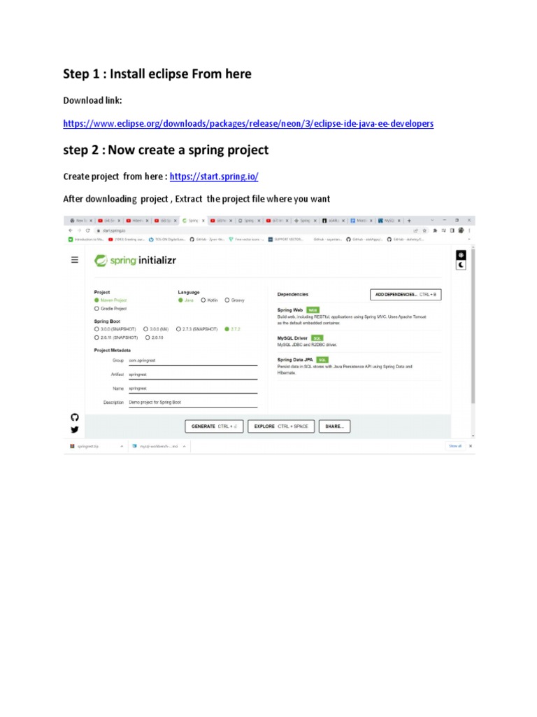 Start Spring Project | PDF