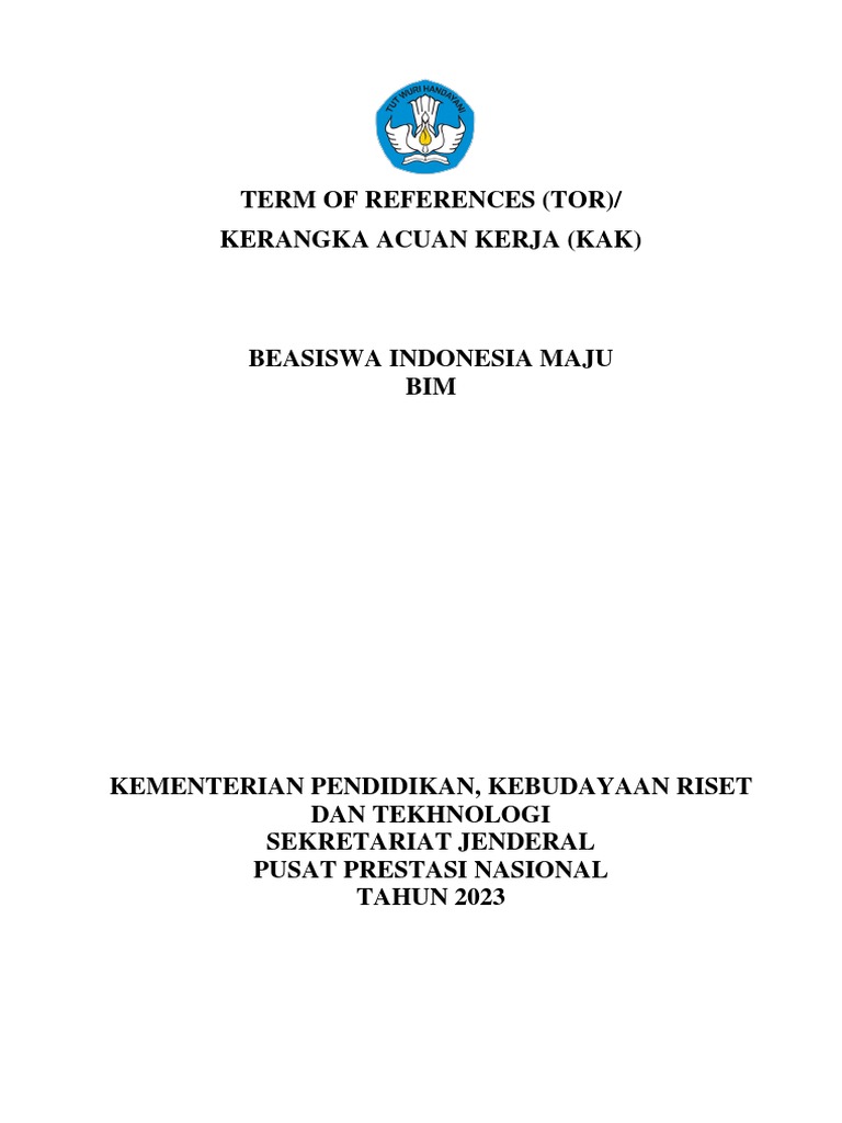 TOR Beasiswa INDONESIA MAJU | PDF