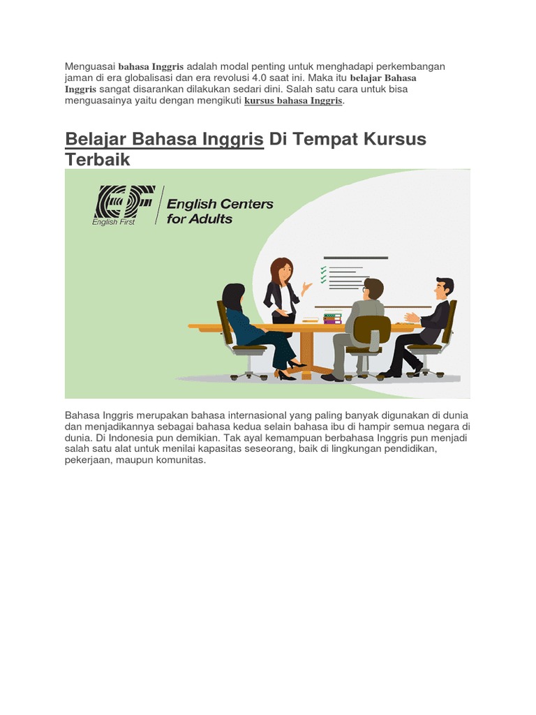 Kursus Bahasa Inggris EF Adults | PDF
