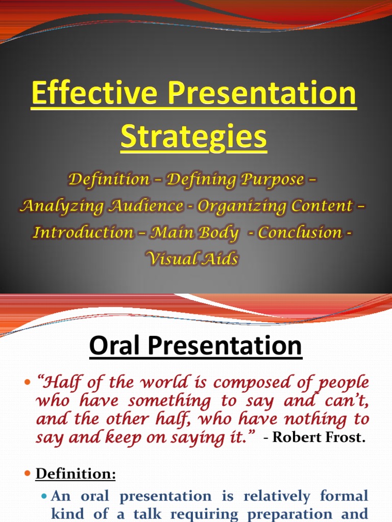 Effective Presentation Strategies | PDF | Public Speaking | Audience