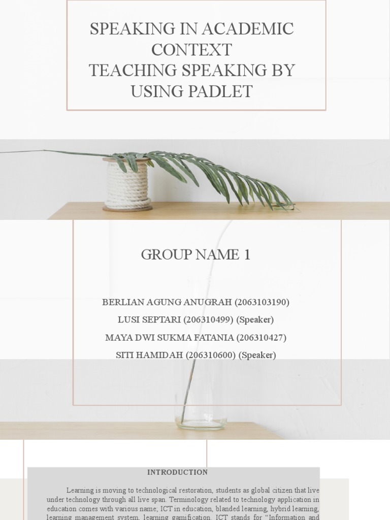 Teaching Speaking by Using Padlet | PDF | Educational Technology | Communication