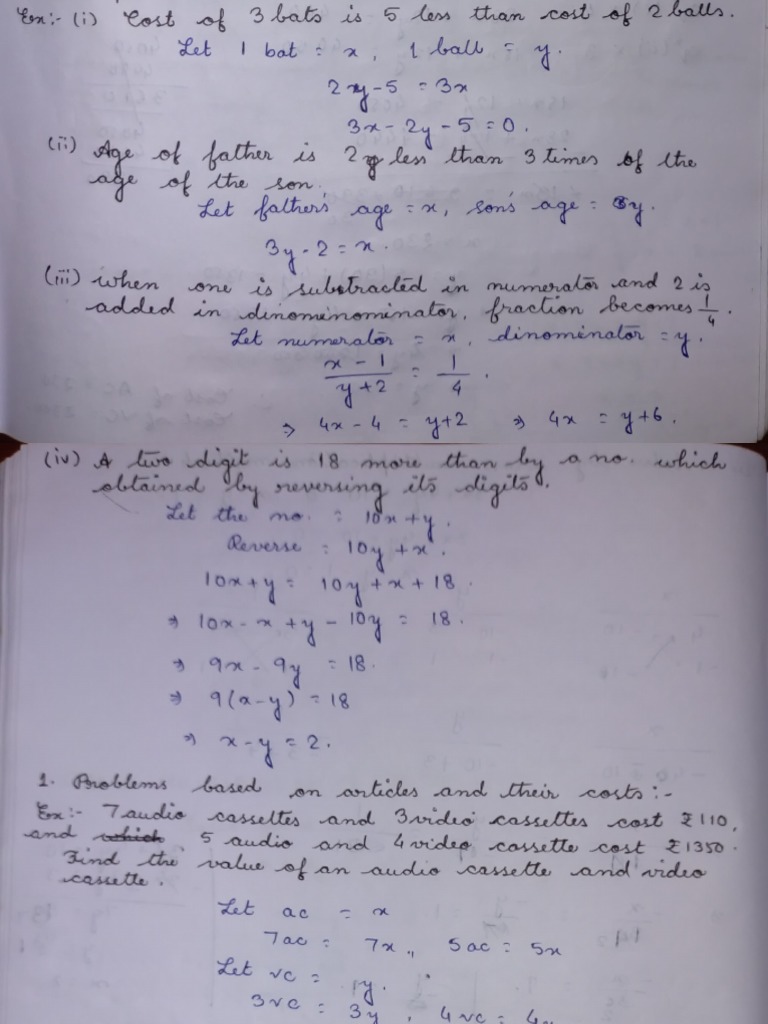 Maths Notes of Aakash Class 9 | PDF
