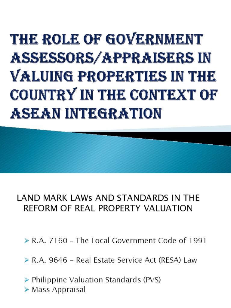 Philippine Real Property Valuation Reform | PDF | Real Estate Appraisal ...