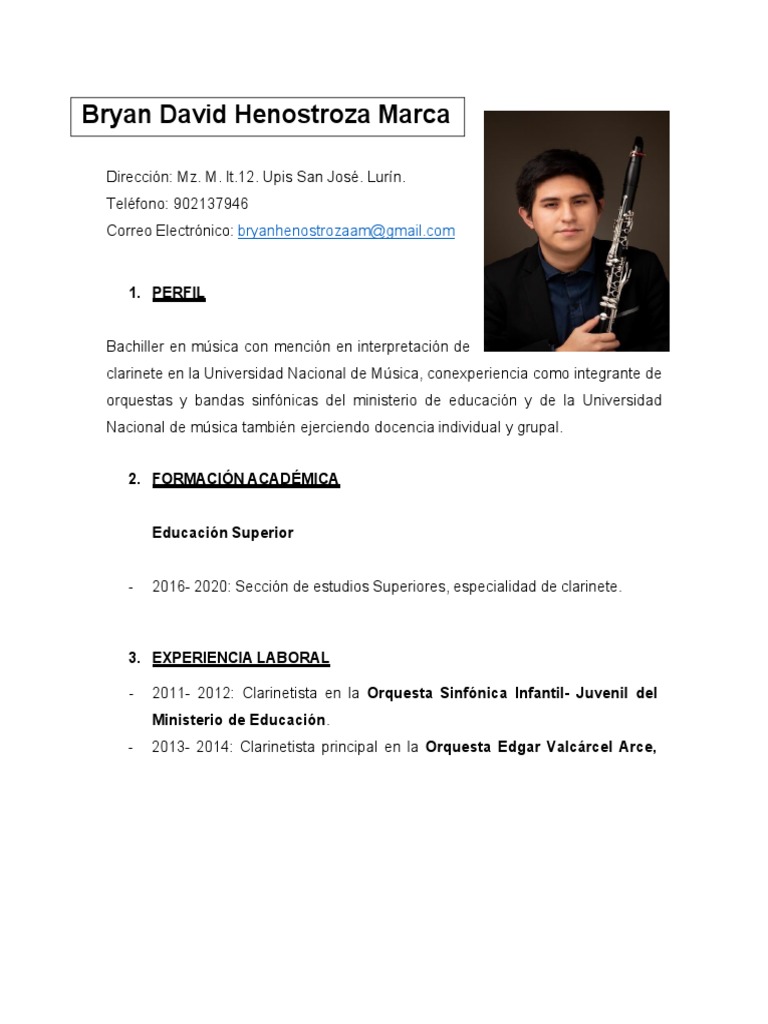 Curriculum Vitae Bryan | PDF