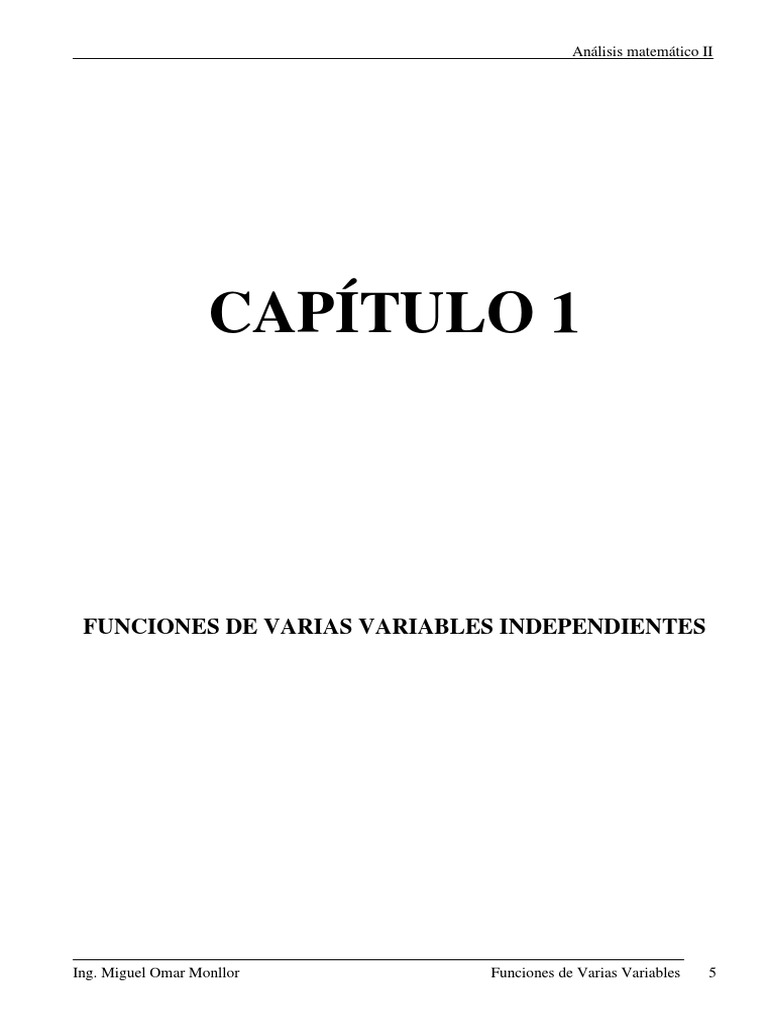 1) Funciones de Varias Variables (Teo Monllor) | PDF | Función (Matemáticas) | Vector Euclidiano