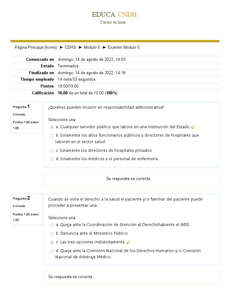 Examen Módulo 5 | PDF | Medicina | Etica Aplicada