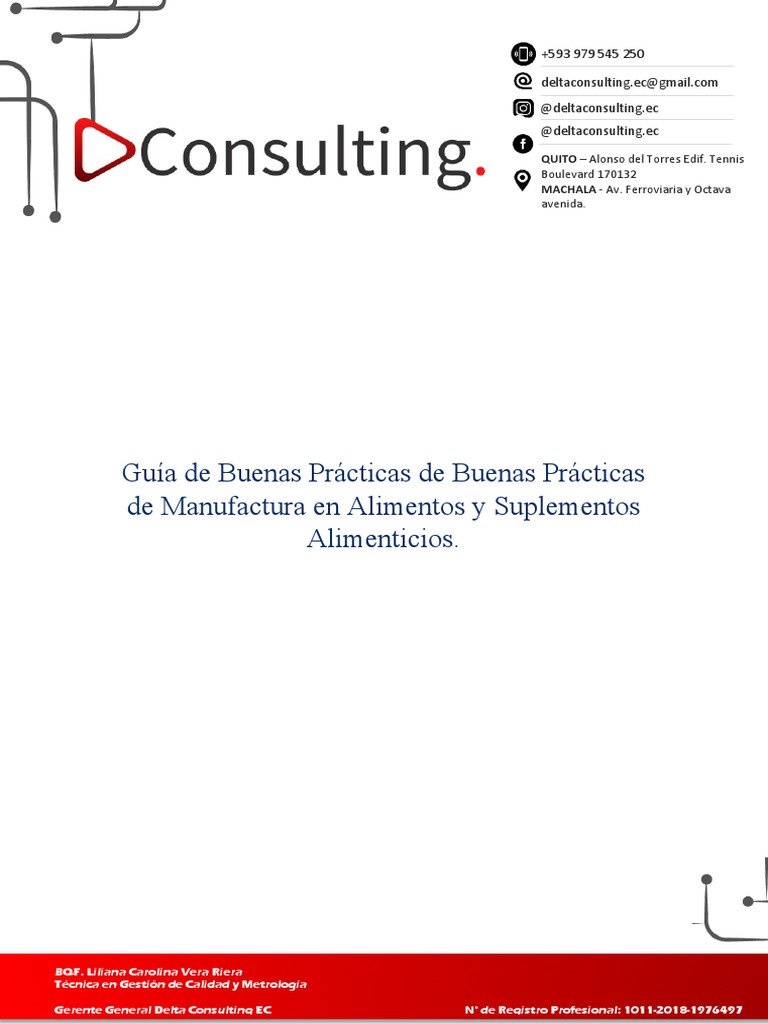 Mini Guia, BPM Alimentos y Suplementos | PDF | Agua | Alimentos