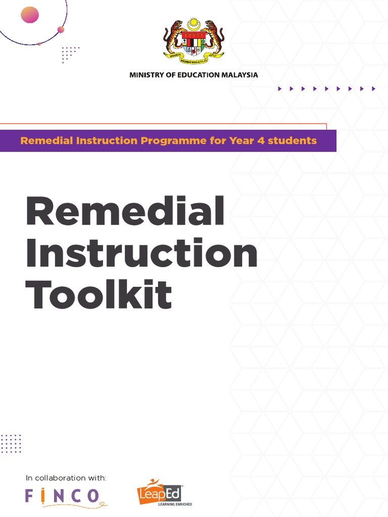 Remedial Instruction Toolkit for Year 4 English | PDF | Phonics | Question