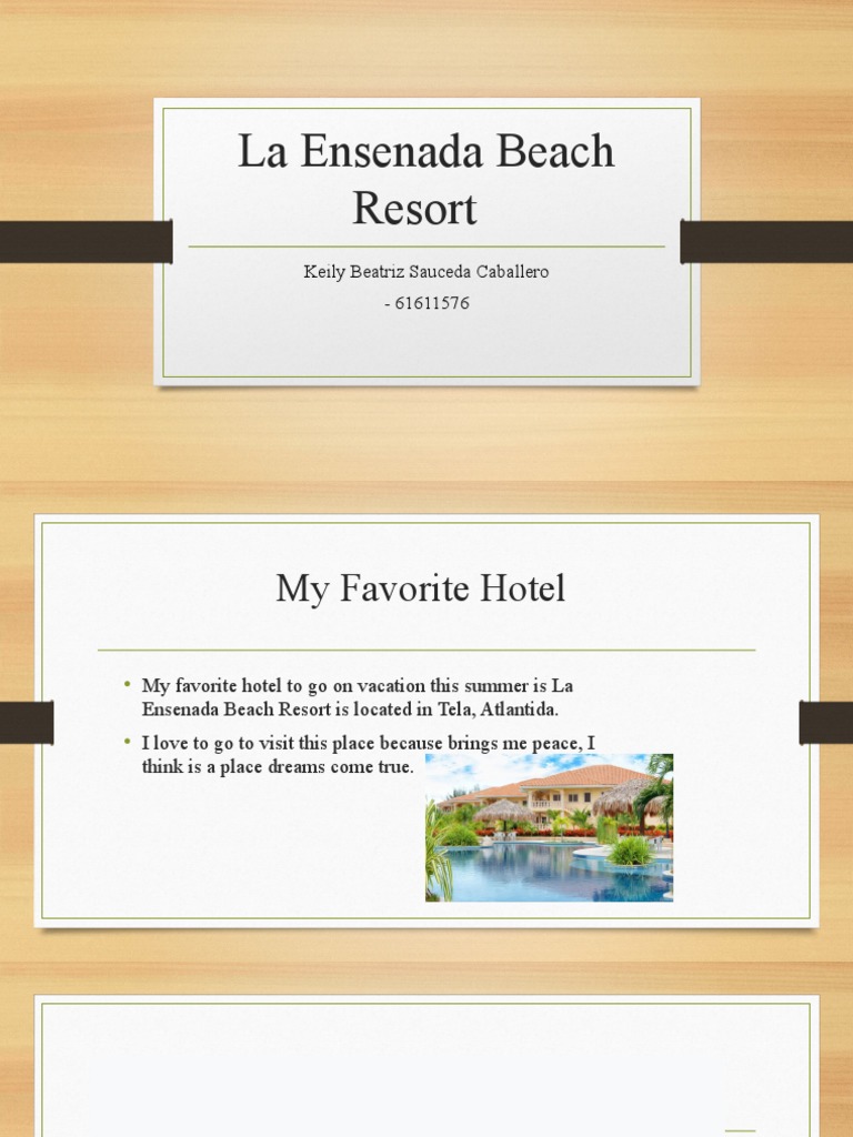 La Ensenada Beach Resort Overview | PDF | Wellness