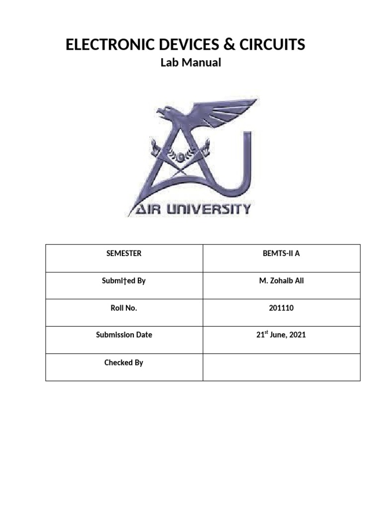 EDC Lab 2 | PDF | Printed Circuit Board | Electronics