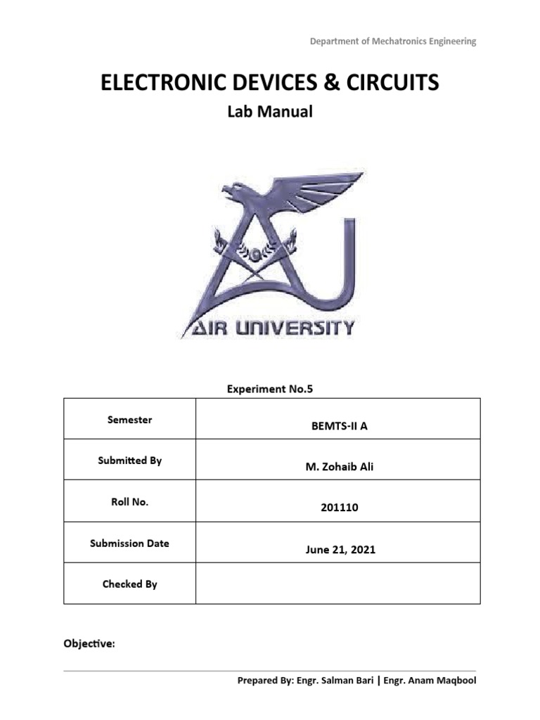EDC Lab 5 | PDF | Diode | Rectifier