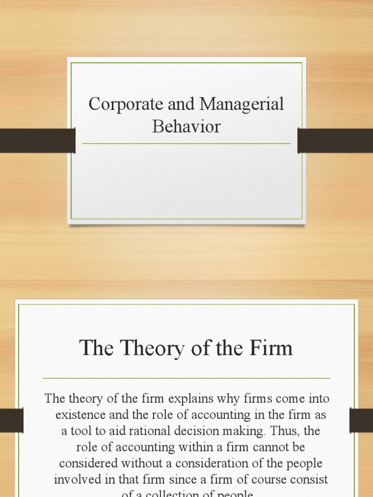 Corporate and Managerial Behavior | PDF | Sigmund Freud | Psychoanalysis
