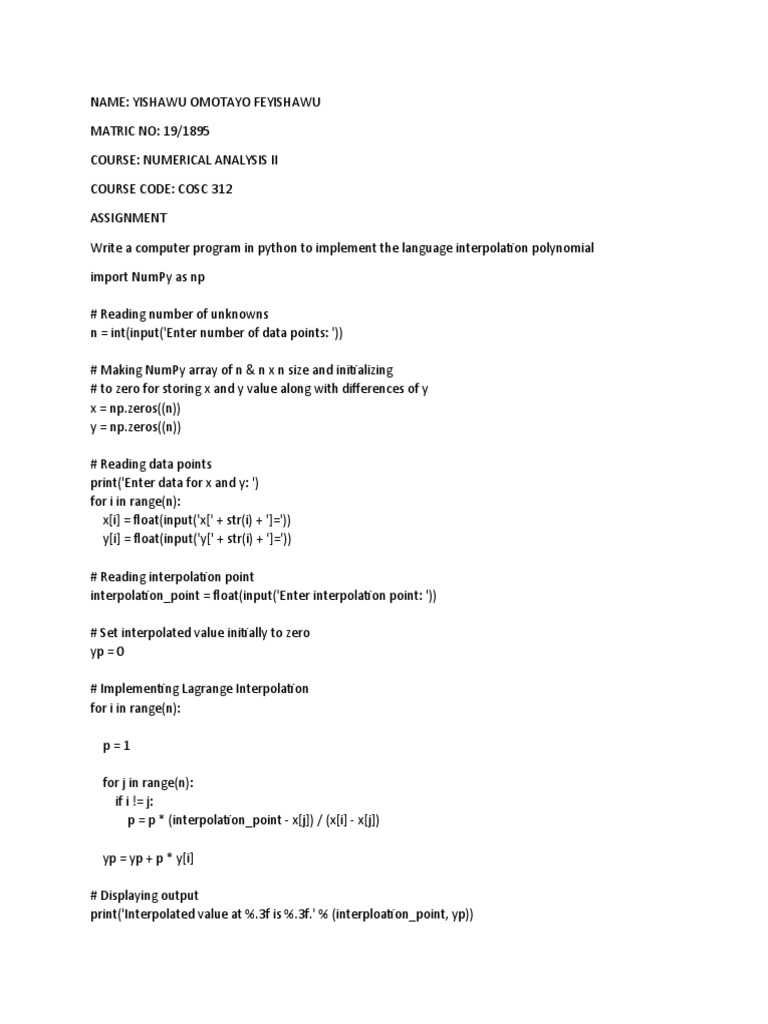 Numerical Analysis | PDF