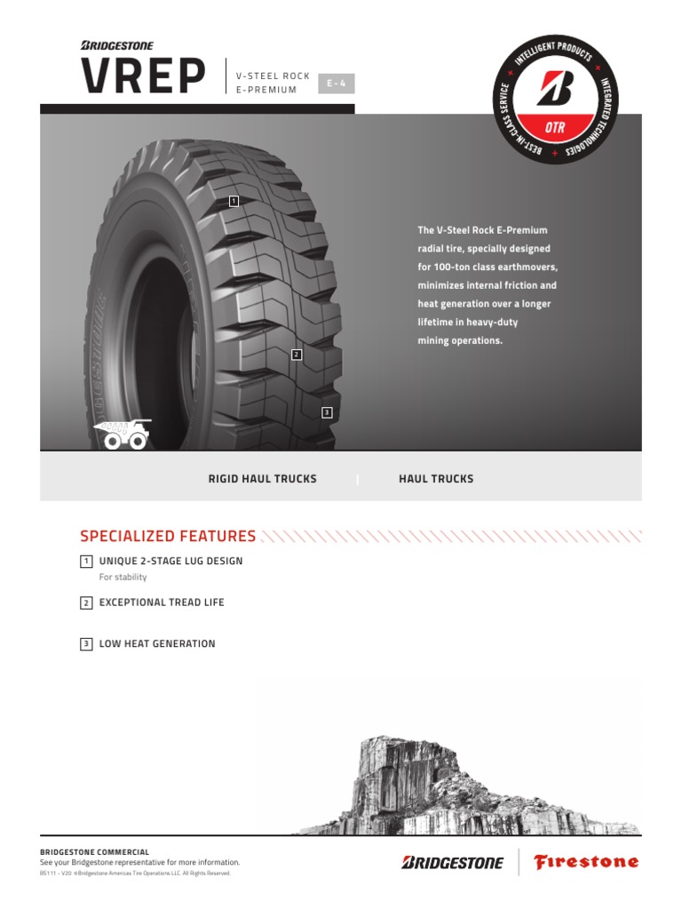 BRIDGESTONE VREP-quarry | PDF | Tire | Transportation Engineering