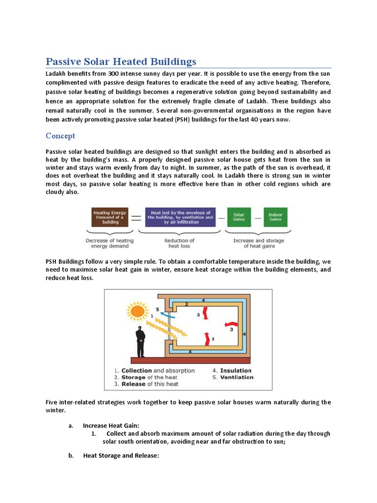 About Passive Solar Heated Buildings | PDF | Nature | Environmental ...