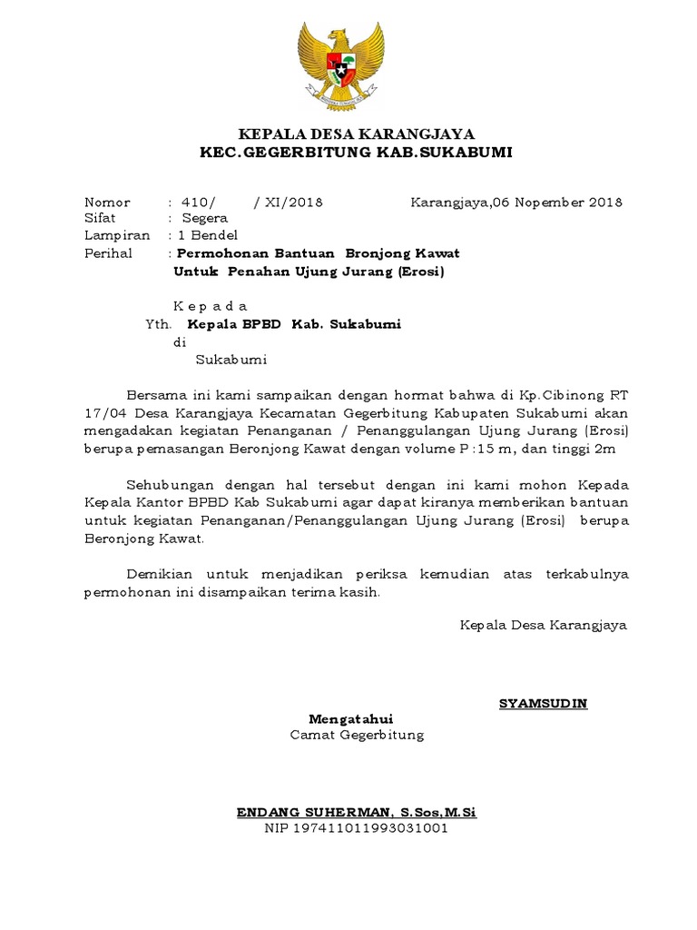 Proposal Bronjong | PDF