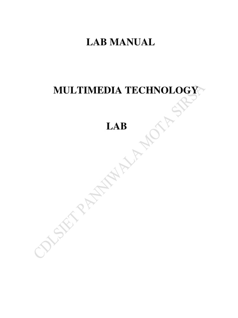Multimedia Technology Lab Manual | PDF | Computer Monitor | Modem