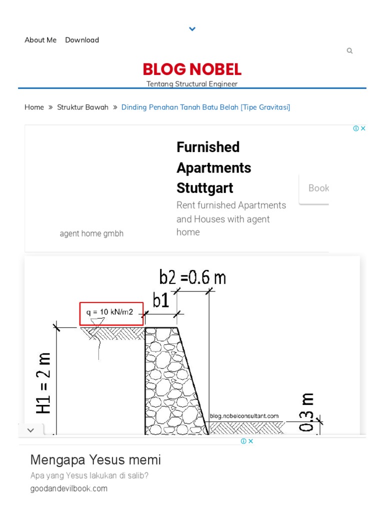 Dinding Penahan Tanah Batu Belah (Tipe Gravitasi) - Blog Nobel | PDF Dinding Penahan Tanah Batu Belah (Tipe Gravitasi) - Blog Nobel | PDF