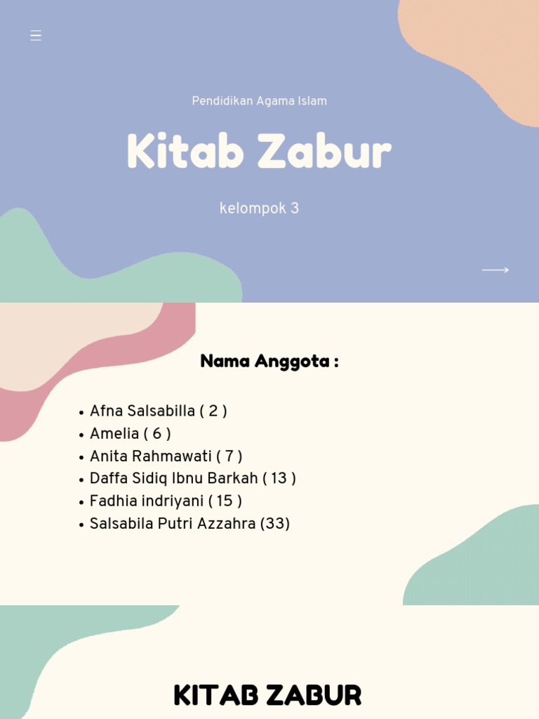 Kitab Zabur dan Nabi Daud | PDF