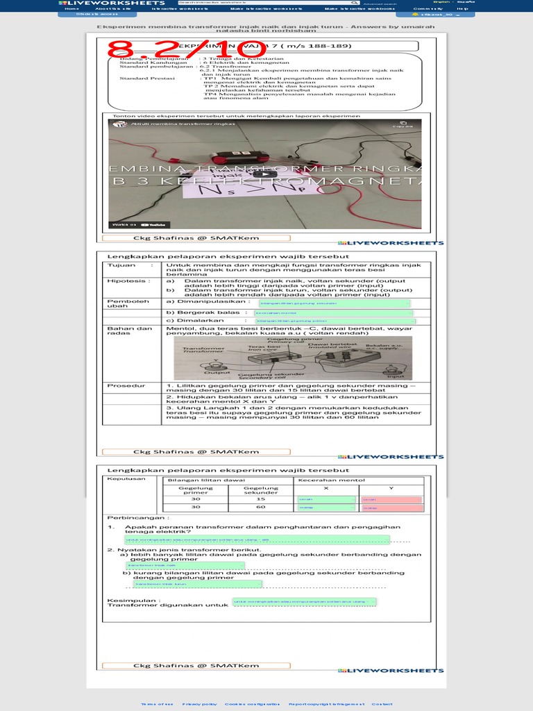 Eksperimen Membina Transformer Injak Naik Dan Injak Turun - Answers by ...