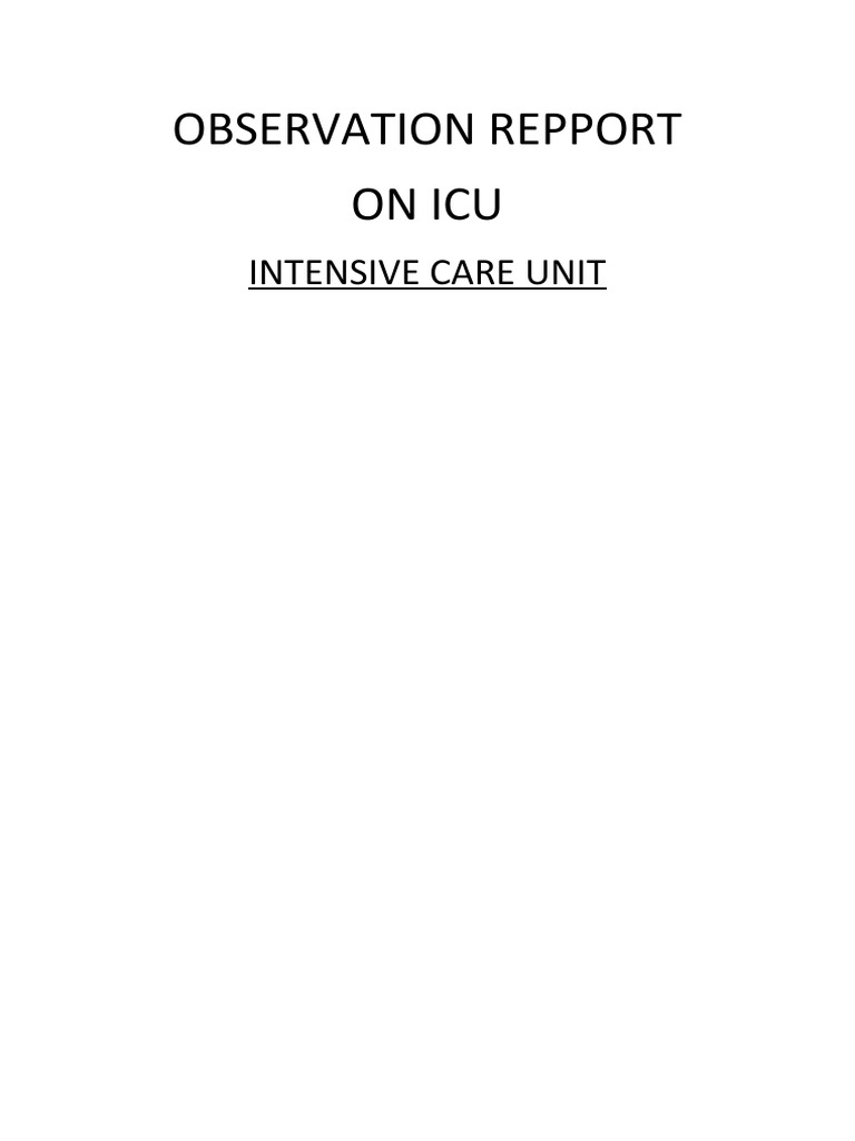 Icu Orientation | PDF | Intensive Care Unit | Intensive Care Medicine