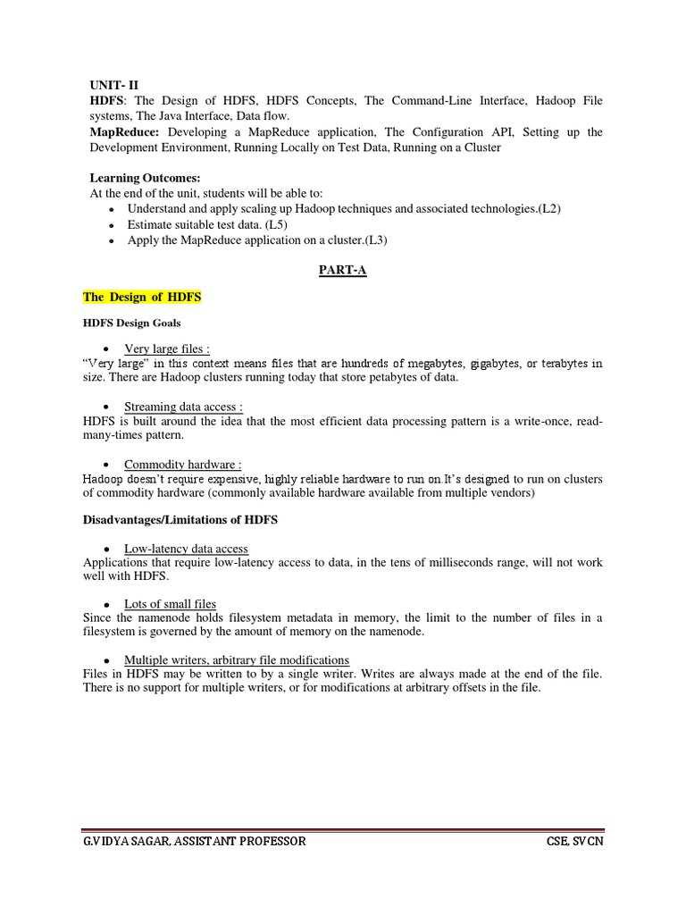 BDA - Unit-2 | PDF | Apache Hadoop | File System