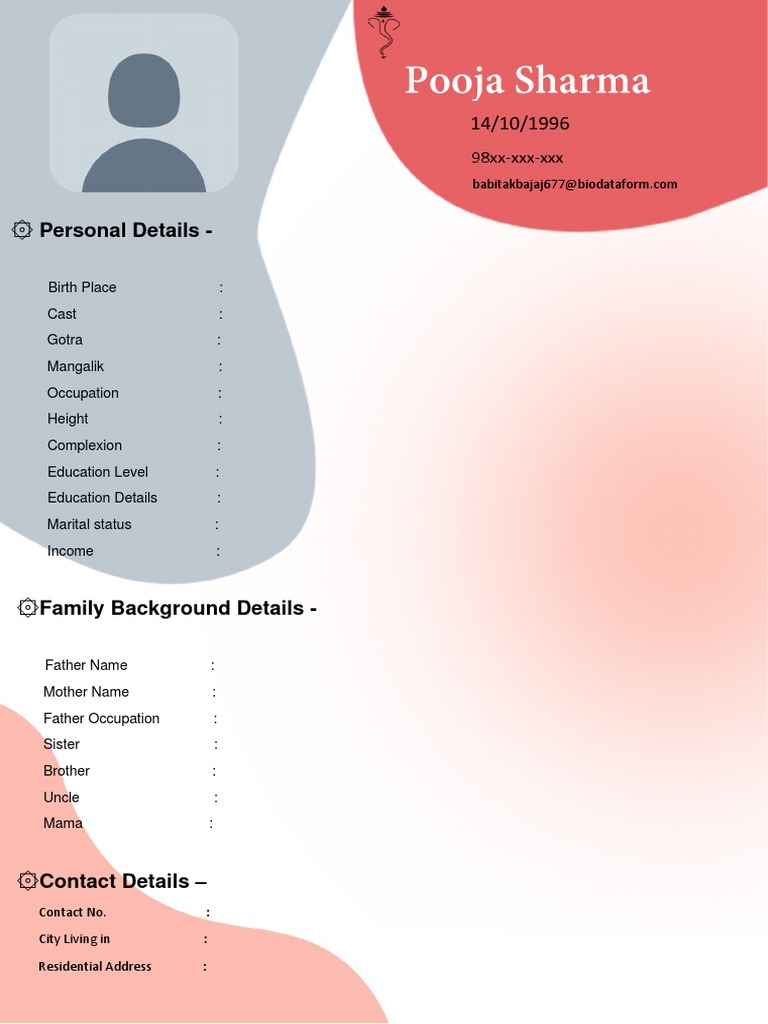 marriage-biodata-format-in-english | PDF