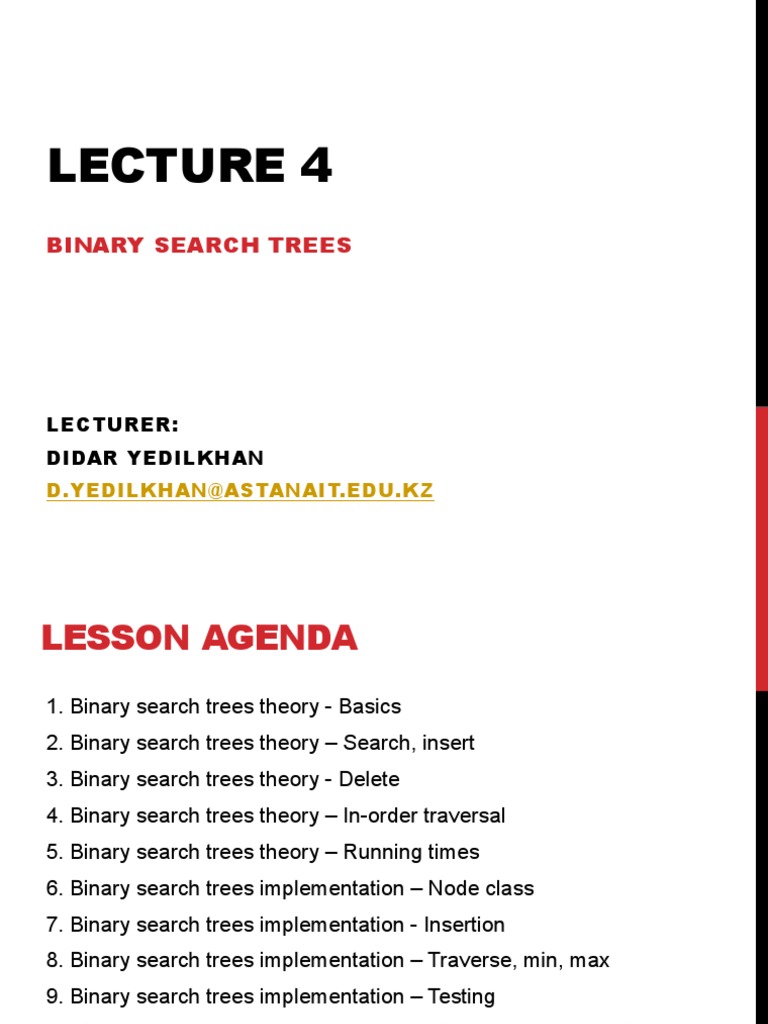 Lecture 4 | PDF | Data Management | Algorithms And Data Structures