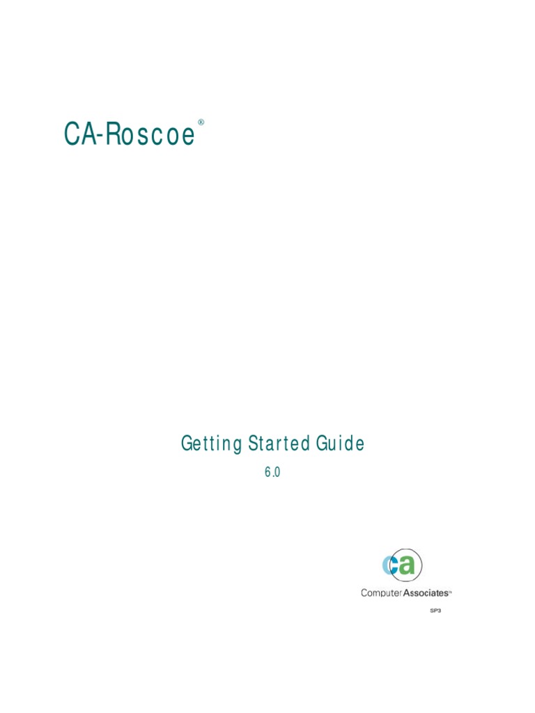 Roscoe v6.0 - Getting Started Guide | PDF | String (Computer Science ...