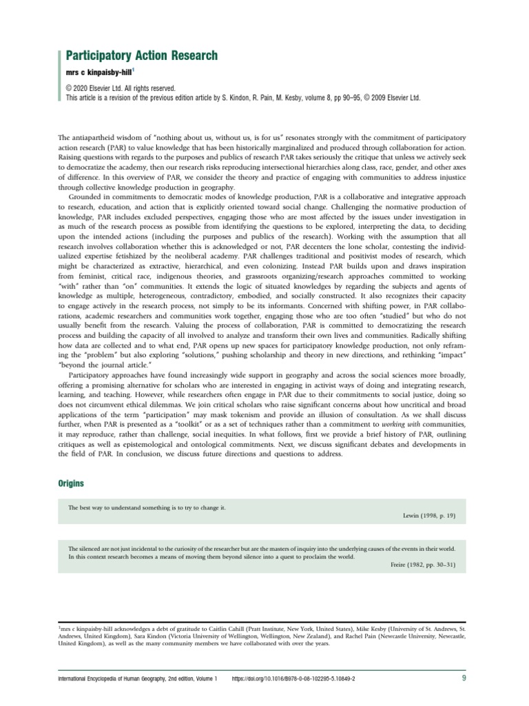 Participatory Action Research | PDF | Participatory Action Research ...