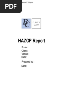Hazard and Operability HAZOP Study Worksheet Template | PDF