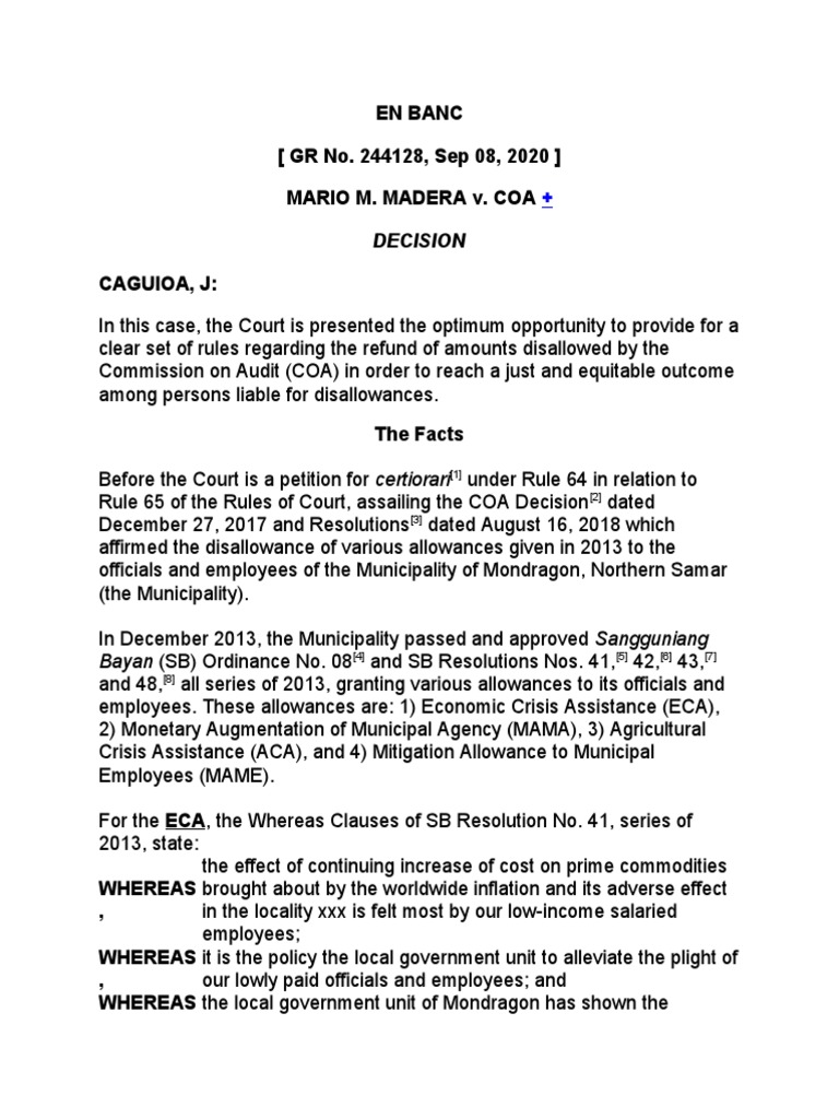 Madera vs. COA | PDF | Legal Liability | Expense