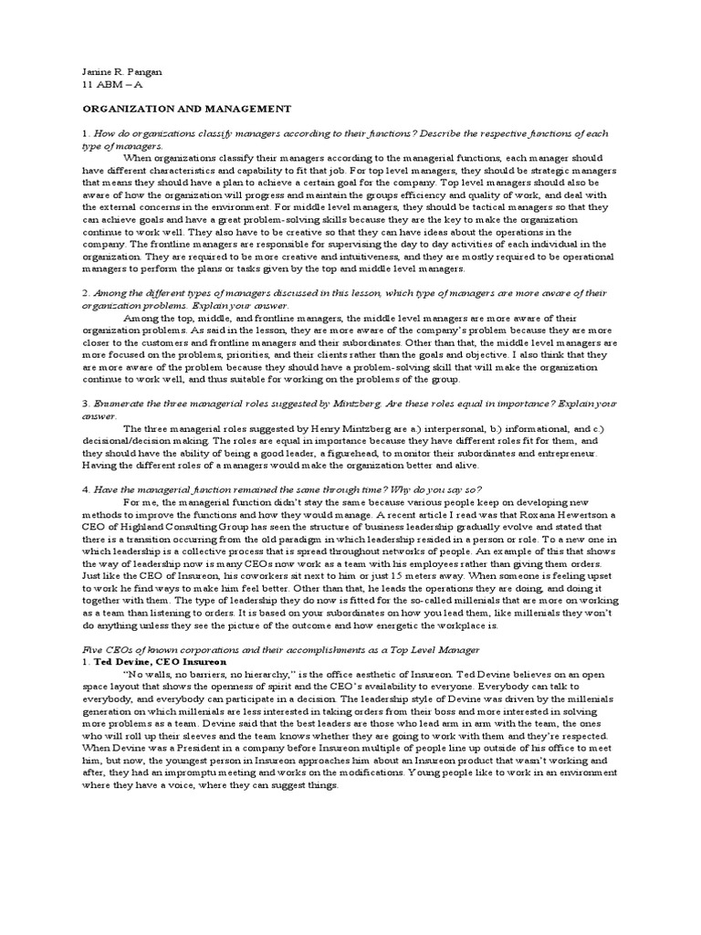 Om Assign July 13 | PDF | Leadership | Goal